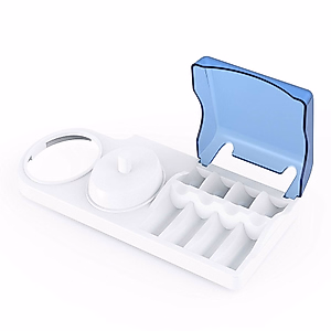 LEZHISNUG Portable Toothbrush Stand for Oral-B Electric Toothbrush, Compatible with D12 D16 D20 D29 D34 D36; PRO600-PRO7000, Holds 4 Brush Heads, 1 Charger, 1 Toothbrush