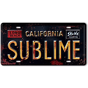 BTFLFDR 6 X 12 Inch Novelty Funny Sign Sublime California Vintage Metal Tin Sign Wall Sign Plaque Poster for Home Bathroom and Cafe Bar Pub