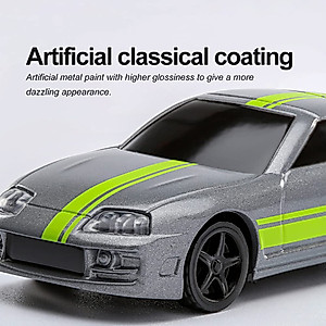 havcybin 1:76 Turbo Racing Scale RC Sport Car, Table Racing Remote Control Mini Model Car Full Proportional RTR Kit Toys (C73grey)