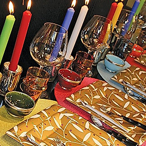 Caspari Straight Taper Candles in Ivory White - 2 Per Package