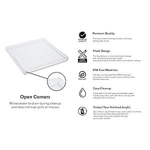 Mirart Clear Acrylic Tray (10 x 10)