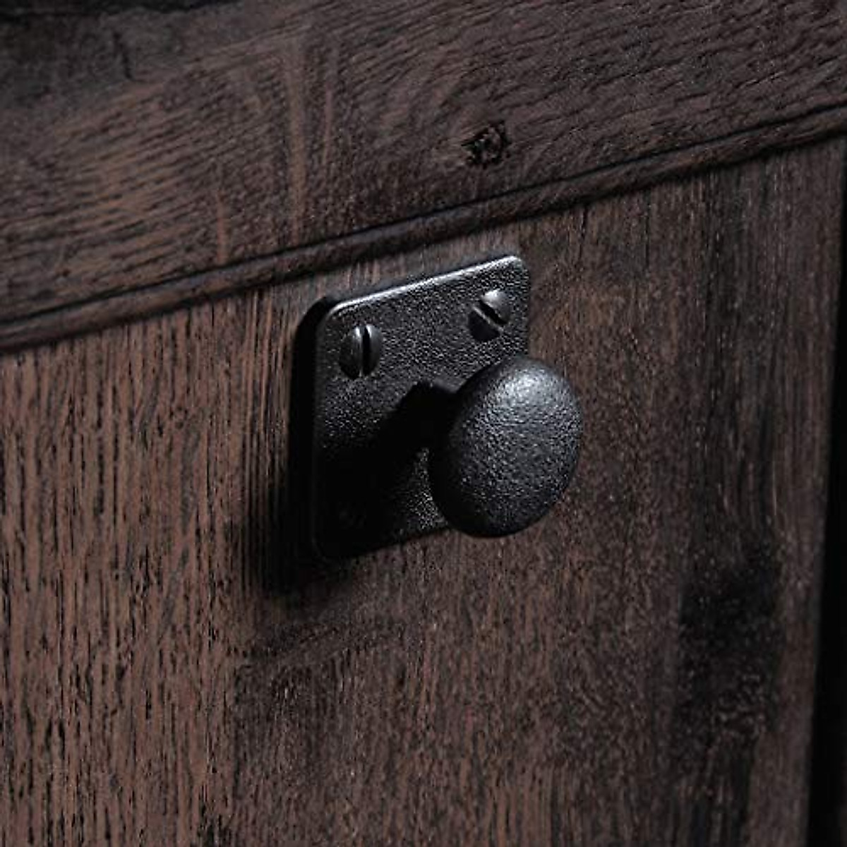 Sauder Carson Forge Computer Desk, Coffee Oak finish