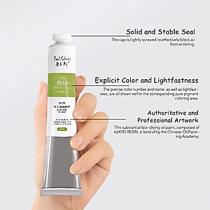Paul Rubens Oil Paint, 20 Bright Oil Colors with High Saturation, 50ml Large Capacity Tubes, Faster Drying Time with Creamy Texture and Consistency for Artists, Students, Beginners