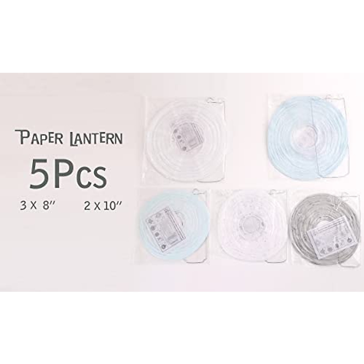 luckylibra Baby Shower Decorations For Boy, B-O-Y Transparent Balloon Boxes & Latex Balloons & It is a Boy Banners & Elephant Garland & Paper Lantern & Paper Flower Pom Poms （Grey Blue White ）