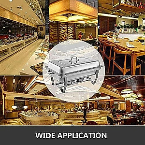 Chafing Dishes Chafing Dish Buffet Set, Food Warmers Server Warming Tray Round Rectangular Chafers, Stainless Steel Square Chafer, Round Food Warmer Chafing For Catering Warmer Chafer Set, Energy Effi