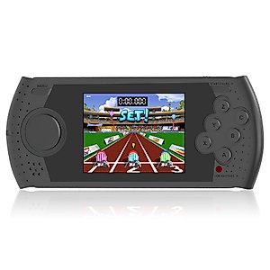Handheld Games for Kids 16 Bit Retro Video Game Player Built-in 230 HD Games 3” TFT Screen Rechargeable Electronic Games Support Headphone for Best Gift (Black)