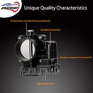 Electronic Throttle Body Assembly with IAC TPS | for 2007-2011 Dodge Dakota Durango Nitro Ram 1500 Jeep Commander Grand Cherokee Liberty Mitsubishi Raider 3.7L 3.8L | Replace# 04861661AA, 04861661AB