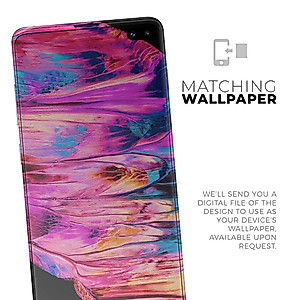 DesignSkinz Liquid Abstract Paint V68 Protective Vinyl Decal Wrap Skin Cover Compatible with The Samsung Galaxy S20 (Screen Trim & Back Glass Skin)