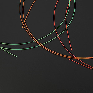 limaity L3.2ft Fiber Optic Sight Replacement Rod for Bow Sight Fluorescence Fiber Optic Sights Rod High Brightness Glow Stick Green/Red/Hunter Orange (Diameter 0.019"(0.5mm), Mixed Color)