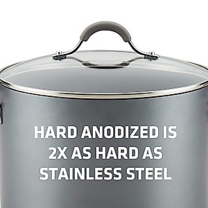 Circulon 81401 14" Helper Handle Hard Anodized Aluminum Skillet, 14 Inch, Oyster Gray