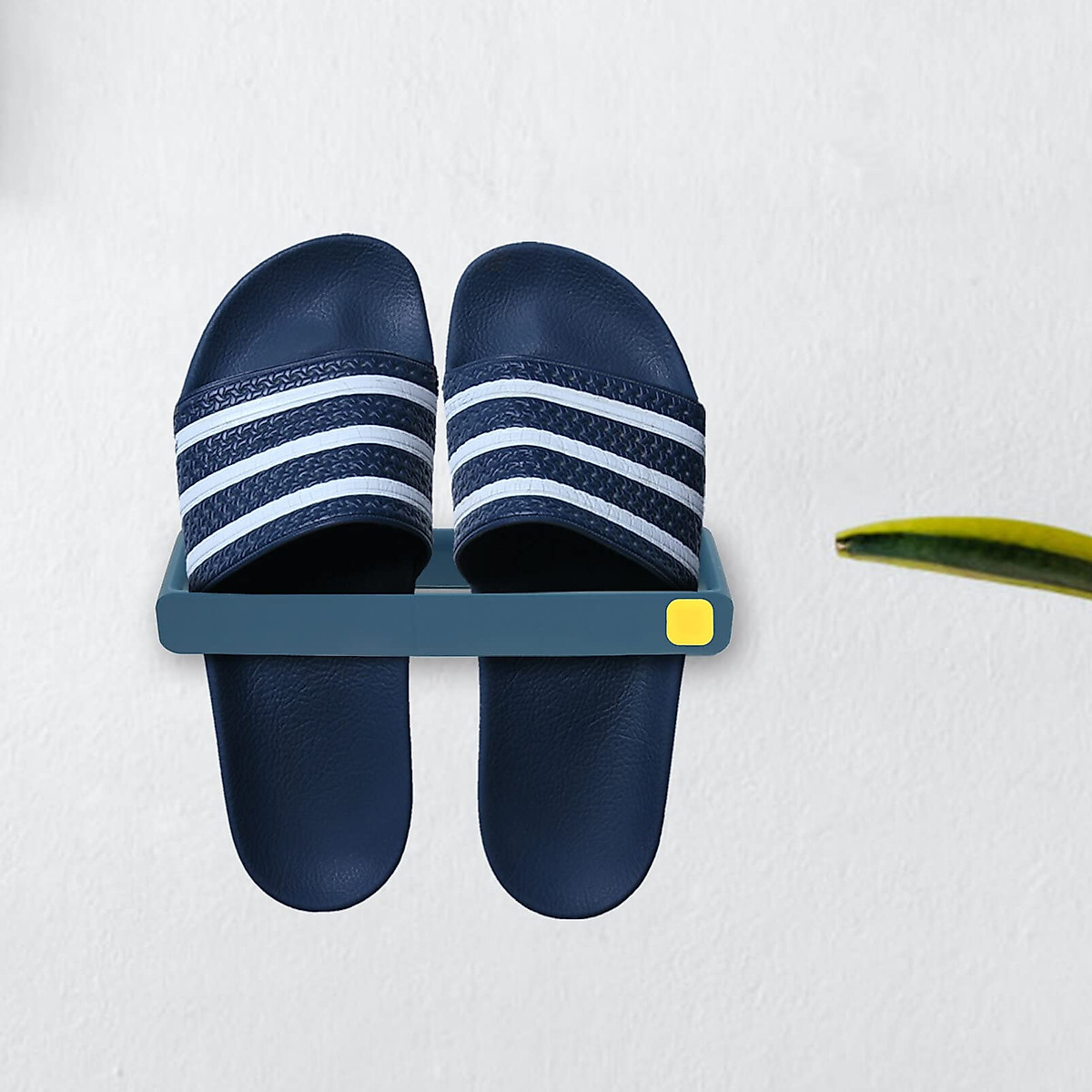 STOBAZA Wall Mounted Shoe Rack, Plastic, Assorted Colors, Fits 4 Pairs