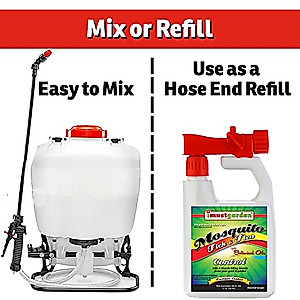 I Must Garden Mosquito Tick and Flea Concentrate: Kills and Repels Biting Insects from Yard – Natural and Pet Safe – Covers 4,000 Sq. Ft - 32oz
