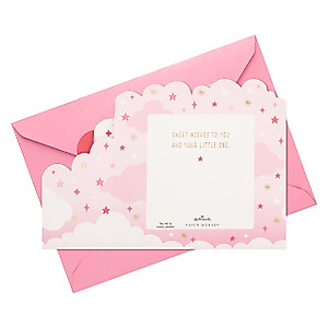 Hallmark Paper Wonder Pop Up Baby Shower Card for Girl (Pink Balloons) Welcome New Baby Girl, Congratulations