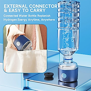 Hydrogen Water Bottle, 3 in 1 Hydrogen Water Bottle Generator, 2300 PPB Electrolysis Water Ionizer with SPE/PEM Technology, Hydrogen Water Machine for Women Men Office School Bike Running, CA-303C