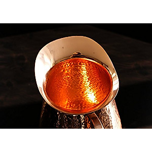 Kosdeg - Copper Pitcher With Lid - 68 Oz - Drink More Water, Lower Your Sugar Intake And Enjoy The Health Benefits - Pure Copper Handmade Hammered Jug, The Best Bedside Carafe - Heavy Gauge