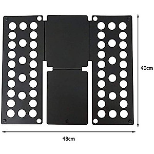 Magic Lazy Clothes Cloth Clothing Folder Folding Board Laundry Folder Flip Fold Fast Clothes Flip Folder Organizer Laundry Room Organizer for Kids and Adults, Black