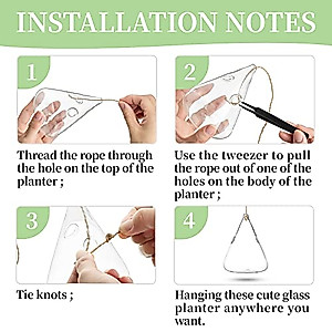 Hanging Glass Planter Plant Terrarium, 5Pcs Glasseam Propagation Stations for Plants Modern Propogation Station Wall Vase Planters Hydroponic Vases for Air Plant Flowers Indoor Window Home Decor