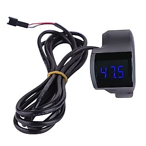 EGGPOD Bike Fender 12-99V Universal Electric Bicycle Voltage Display Handlebar Voltmeter Display for Electric Bike Scooter e-Bike Accessories Mud Guards