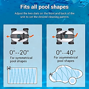 AIPER Seagull 1000 Cordless Pool Vacuum, Dual-Drive Motors, Self-Parking, Ideal for Above/In-Ground Flat Pool Up to 861 Sq Ft
