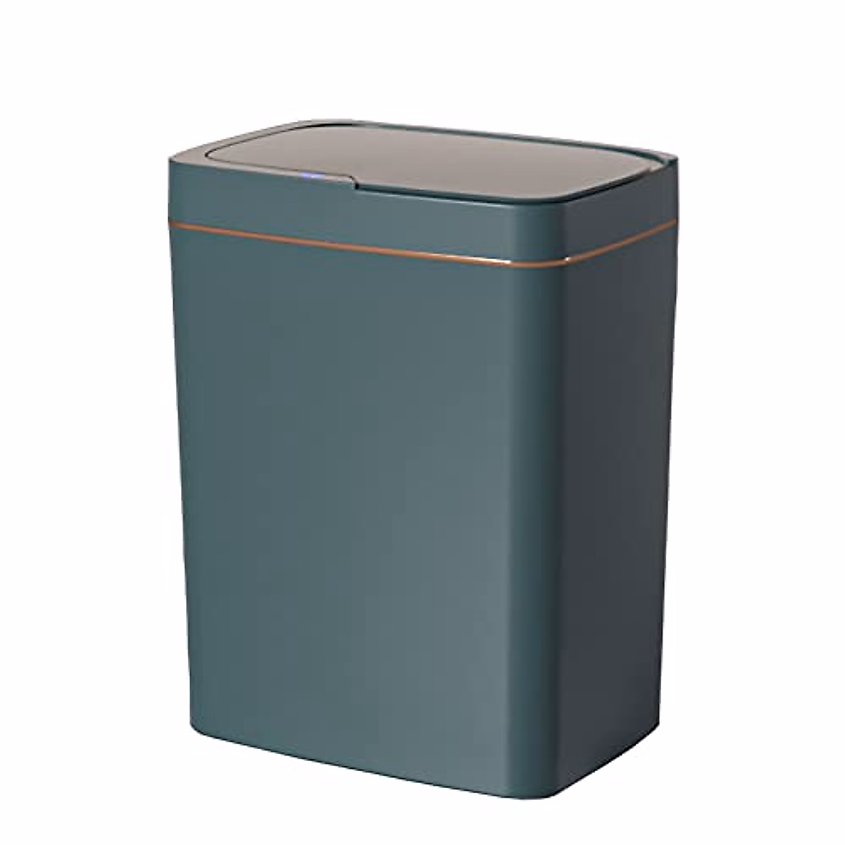 Automatic Trash Can with Lid, 3.5 Gallon Touchless Garbage Can, Slim Plastic Trash Bin Waterproof Motion Sensor Wastebasket for Living Room, Bedroom, Office, Kitchen, Green (No Battery)