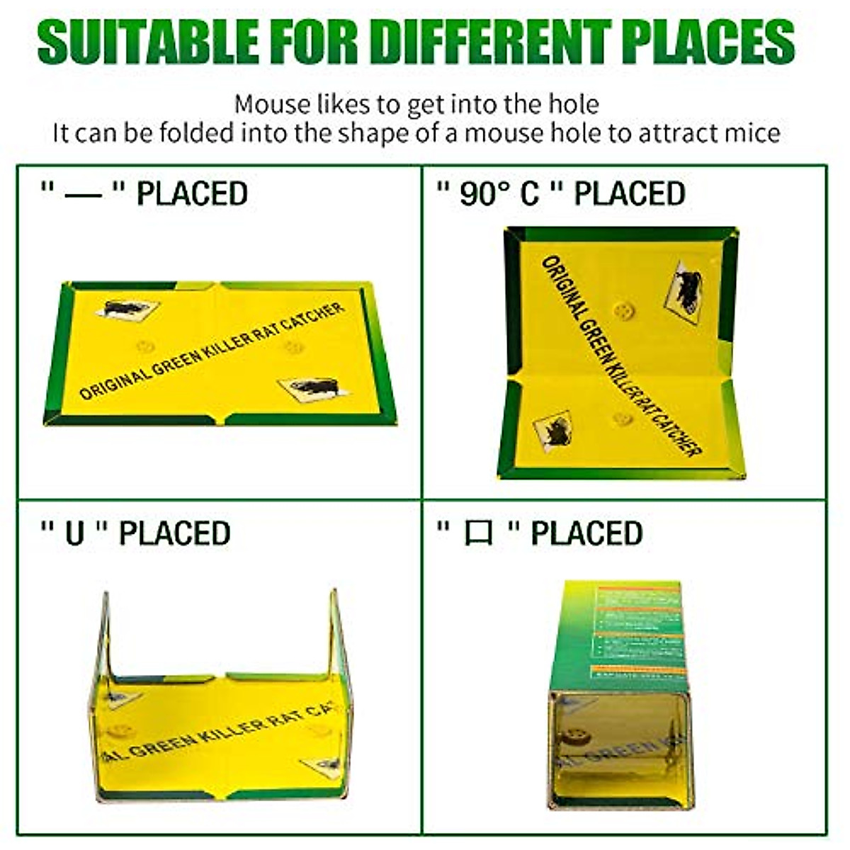 Mouse Traps,Rat Traps,Mouse Traps Indoor,Rat Traps for House,Mouse Glue Traps,Mice Traps for House,Sticky Traps, Glue Boards Professional Strength That Work Capturing Indoor and Outdoor Rat