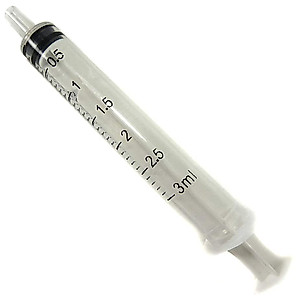 Science Purchase Disposable Luer-Slip Tip 3mL Syringe, Sterile without Needle, 100 Count