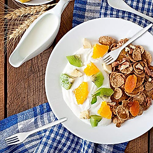 [400 Count] Settings Plastic White Forks, Practical Disposable Cutlery, Great for Home, Office, School, Party, Picnics, Restaurant, Take-Out Fast Food, Outdoor Events, Or Every Day Use, 1 Box