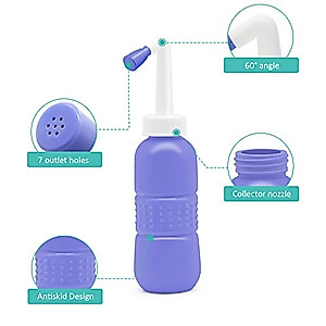 YumSur Portable Bidet, Personal Bidet Sprayer for Personal Hygiene Handheld,Pregnant Women Cleansing, Postpartum Clean, Handheld Travel Bidet with 450ML Water Capacity and Angled Nozzle Spray