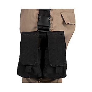 Rothco 20978 Drop Leg Double Mag Pouch Color : Black