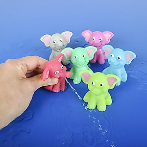 Rhode Island Novelty 2 Inch Rubber Water Squirting Elephants, One Dozen