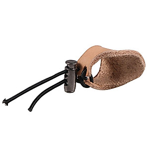 HIGOO Archery Thumb Ring Finger Guard Protector Cow Skin Soft Leather Shooting Glove