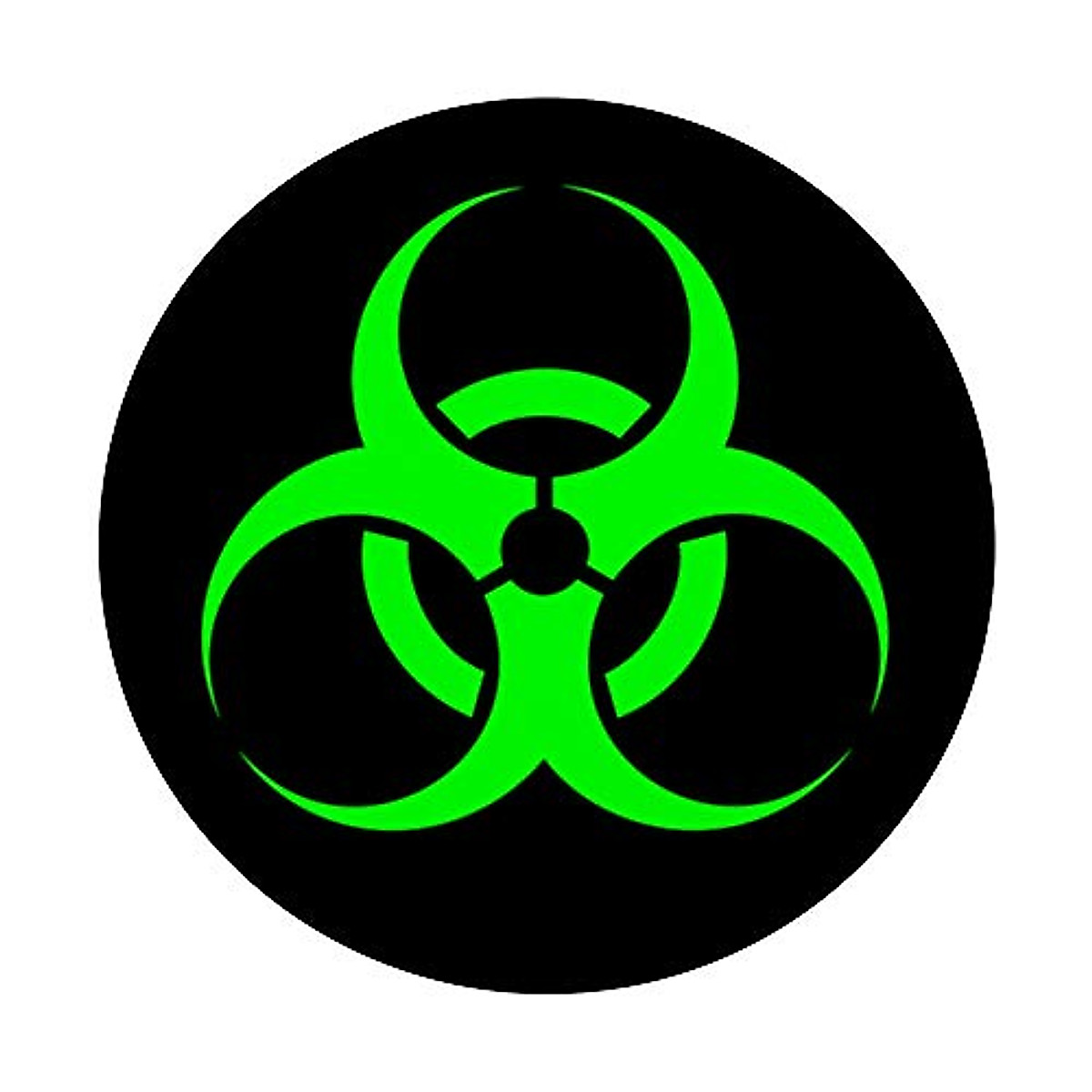 Black Green Biohazard Toxic Hazard Warning PopSockets Swappable PopGrip