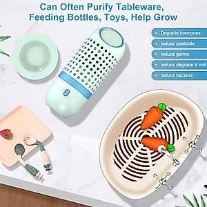 Qnkaa Fruit and Vegetable Washing machine, With OH-ion Purification Technology, Fruit and Vegetable purifier, Fruit Cleaner Device in Water, For Cleaning Fruit, Vegetable, Rice, Tableware, Grain, Meat