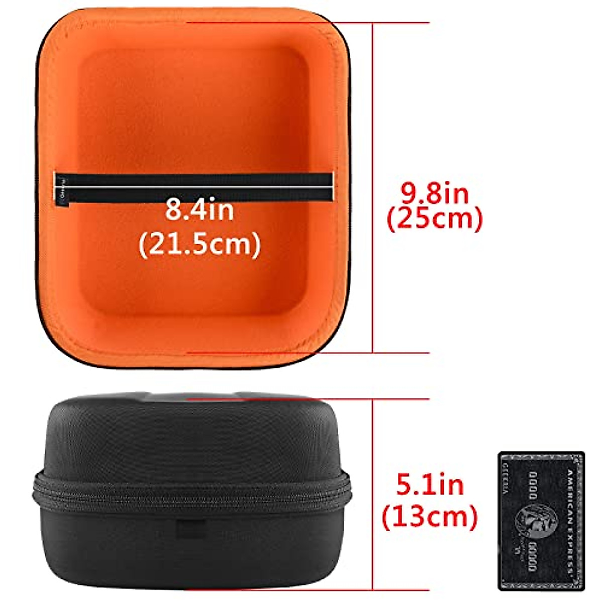 Geekria Shield Case for Large Sized Over-Ear Headphones, Replacement Extra Hard Shell Travel Carrying Bag with Cable Storage, Compatible with Sennheiser HD800S, Beyerdynamic Headsets (Black)