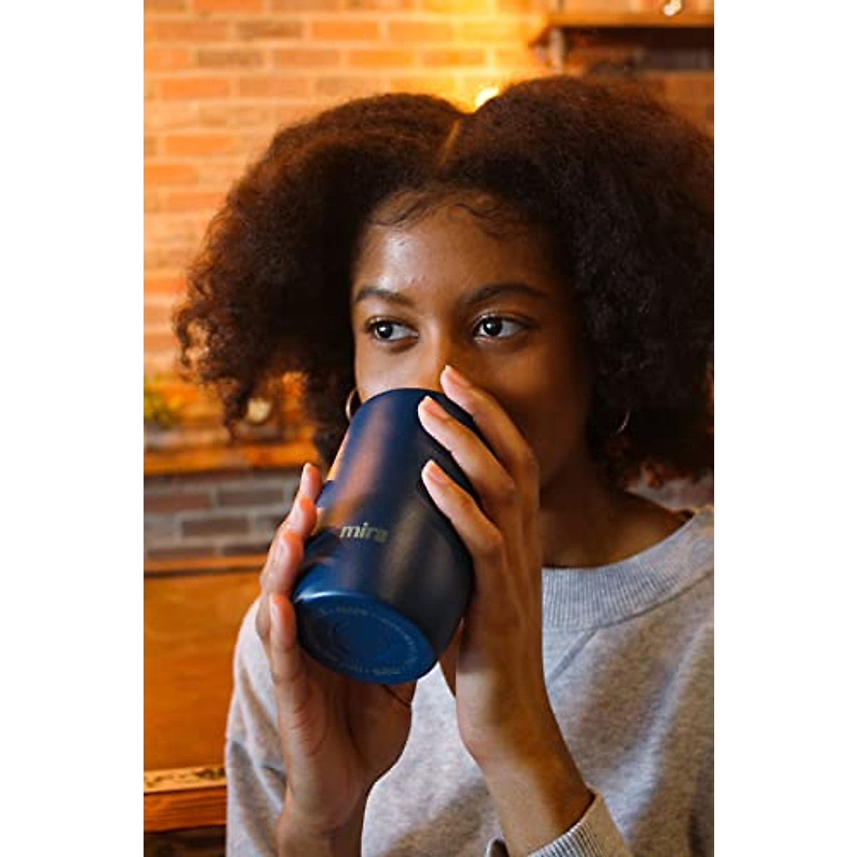 MIRA 16 oz Travel Mug, Insulated Stainless Steel Tumbler with Screw Lid, Cup Holder Friendly, Travel Coffee Cup, Insulated Coffee Mug with Lid for Coffee, Tea, Cocoa, Pink