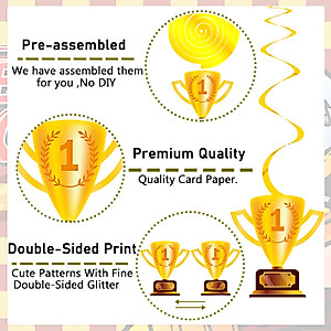 20 Pcs Race Car Hanging Swirl Decorations Racing Birthday Party Decorations Checkered Flags Racing Swirls Ceiling Decor for Boys Let's Go Racing Birthday Party Supplies