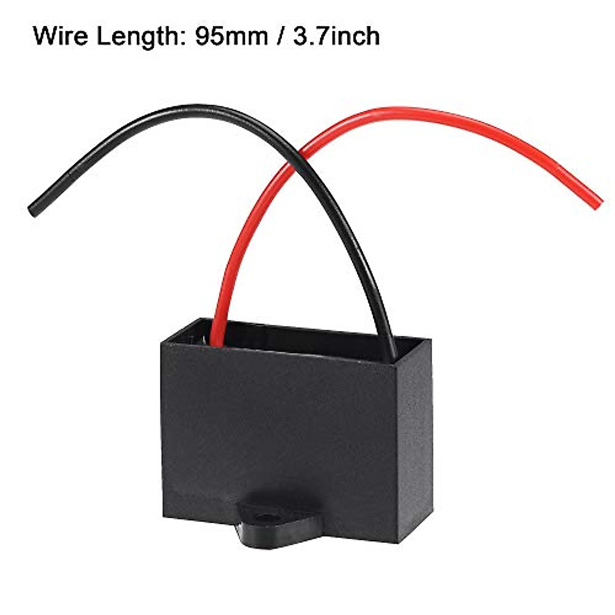 uxcell Ceiling Fan Capacitor CBB61 3uF 450V AC 2 Wires Metallized Polypropylene Film Capacitor 43x31x18mm for Electric Fan Pump Motor Generator 2Pcs