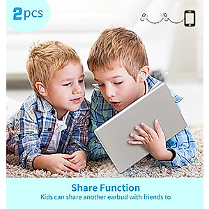 Togetface Kids Wireless Earbuds for Small Ears - Panda Bluetooth Headphones - with Mic and Noise Cancelling, is The Best Christmas, Halloween and Birthday Gift for Kids, Friends, Family and Adults.