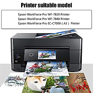 NoahArk 5 Packs 812XL Remanufactured Ink Cartridge Replacement for Epson 812 812XL T812 T812XL High Yield Ink for Workforce Pro WF-7820 WF-7840 EC-C7000(A3) Printer (Black Cyan Magenta Yellow, 5-Pack)