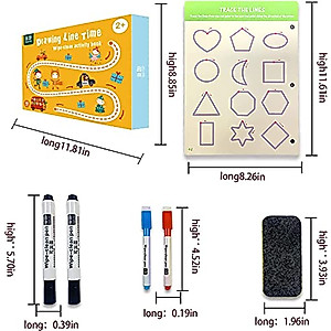 Preschool Learning Activities for 2 Year Olds, Toddler Learning Activities with 4 Dry Erase Markers, Preschool Classroom Must Haves Montessori Educational Toys for 2 3 4 Years Kindergarten Workbooks