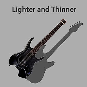 GTRS W800 Professional Electric Guitar Kit with Intelligent Process System Guitar Simulations Effects Drum Looper Metronome Support App Control for Recording Performance Practice(Black)