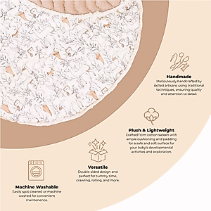 Crane Baby Activity Mat, Baby Play Mat for Boys and Girls, Woodland Animals, 40" x 40", Baby Must Haves, Infant Play Mat, Tummy Time Baby Floor Mat, Kids Play Mat, Tummy Time Mat, Tummy Time Toys