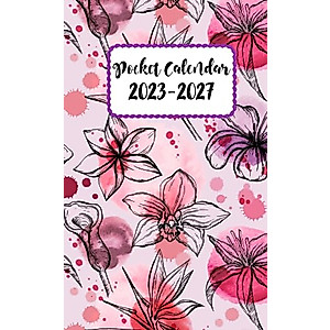 Pocket Calendar Planner 2023-2027 For Purse: 5 Years From July 2023 To December 2027 | Floral Cover | Appointment Calendar Purse Size 4 x 6.5 | 54 ... , Birthdays | Contact List | Password Keeper