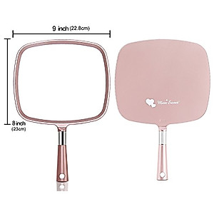 Miss Sweet Handheld Mirror Makeup Mirror (Rose Gold)