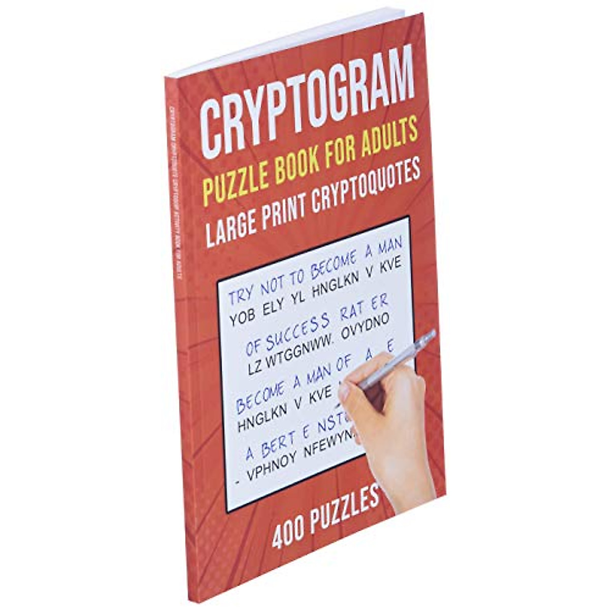 Cryptograms Puzzle Books for Adults: 400 Large Print Cryptoquotes / Cryptoquips Puzzles