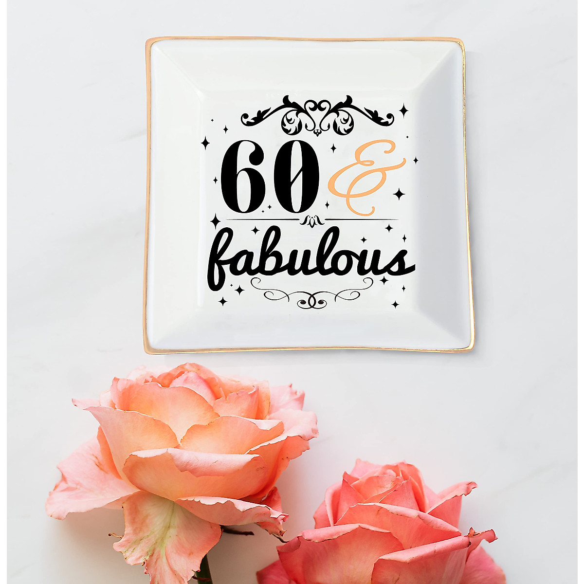 60th Birthday,60th Birthday Gift for Women,60th Birthday Jewelry Dish,60th Birthday Trinket Dish,60th Birthday Ring Dish,Birthday 60th Woman,Happy 60th Birthday,Gift for 60th Birthday for Women