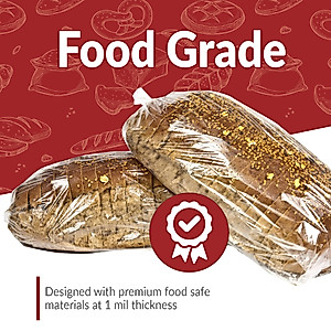 Reli. Bread Bags with Ties | 8 x 4 x 18" | 500 Pack (500 Twist Ties) | Bulk Bread Bags for Homemade Bread | Plastic Bread Bags for Bakery, Bread Storage | Bread Loaf Packing Bags | Clear, Large