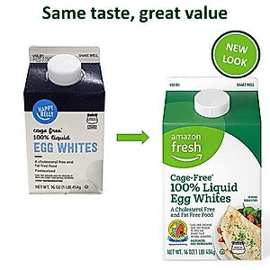Amazon Fresh, Cage Free Liquid Egg Whites, 16 Fl Oz (Previously Happy Belly, Packaging May Vary)