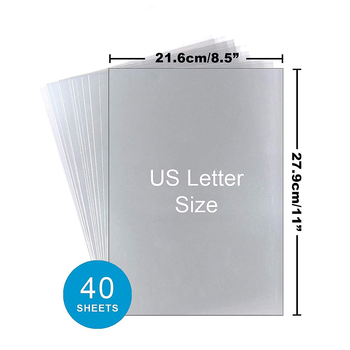 Ohp Clear Printable Transparency Film 8.5 x 11 Inches for Overhead Projectors, for Laser Printers - 40 Sheets