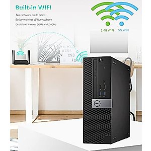 Dell OptiPlex 5040 SFF Desktop Computer Intel PC Quad Core i7-6700 3.40GHz up to 4.0GHz 16GB Ram 512GB NVMe M.2 SSD Built-in WiFi & Bluetooth HDMI Wireless Keyboard and Mouse Windows 10 Pro (Renewed)